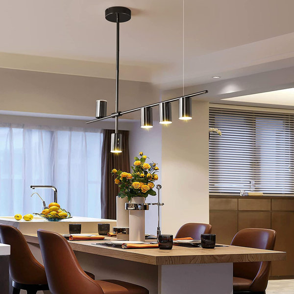 Orren Ellis Pendant Light Fixtures, Dimmable Modern Led Chandelier Lighting With Spotlights ...